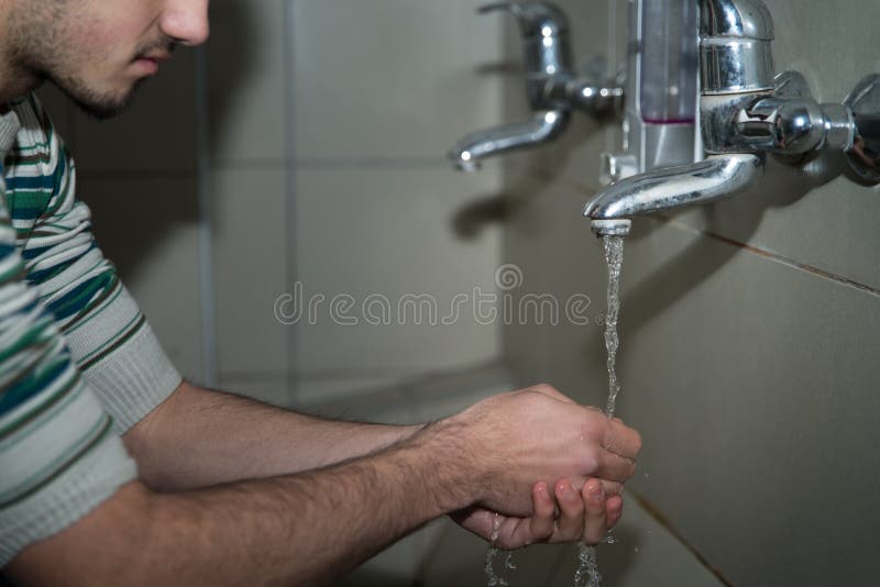 Religious Rite Ceremony of Ablution Hand Washing Stock Image - Image of ...