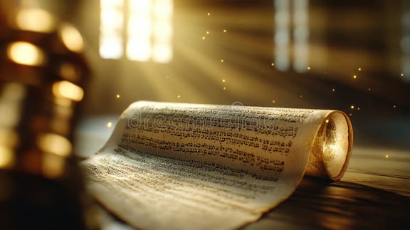 Religious Scroll, Torah Representing Central Religious Document of ...