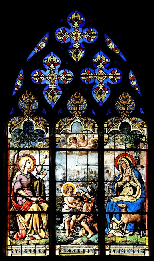 Religious Stained Class Windows Stock Photo - Image of colorful ...