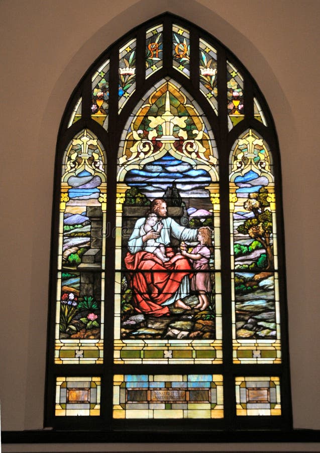 Religious Stained Glass Window Stock Photo - Image of stained ...