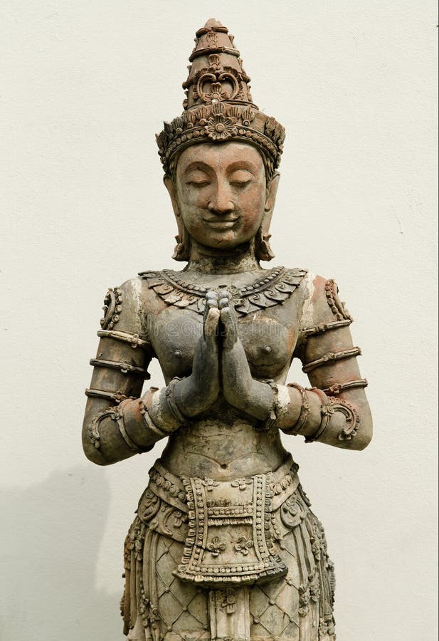 Religious Statue in Asian Temple Stock Photo - Image of heritage ...