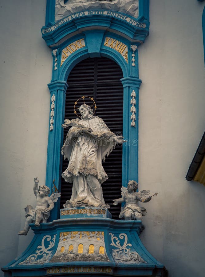 Religious Statue Carved in Stone Stock Image - Image of catholic ...