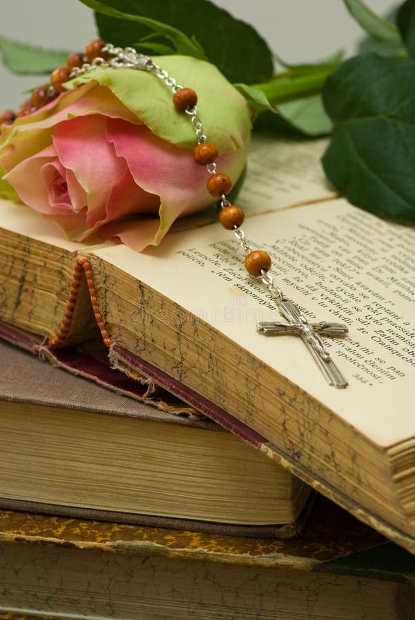 Religious Still Life: Figurine of Angel and an Unopened Bud of Dry ...