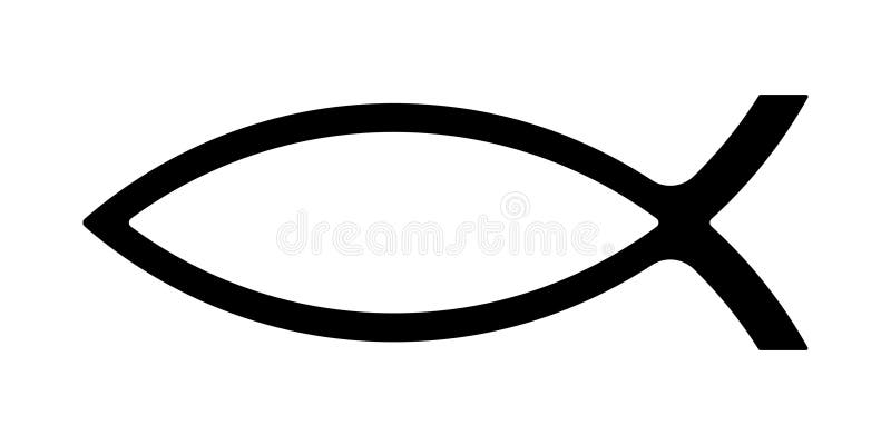 Religious Symbol. Jesus Fish Symbol. Stock Vector - Illustration of ...