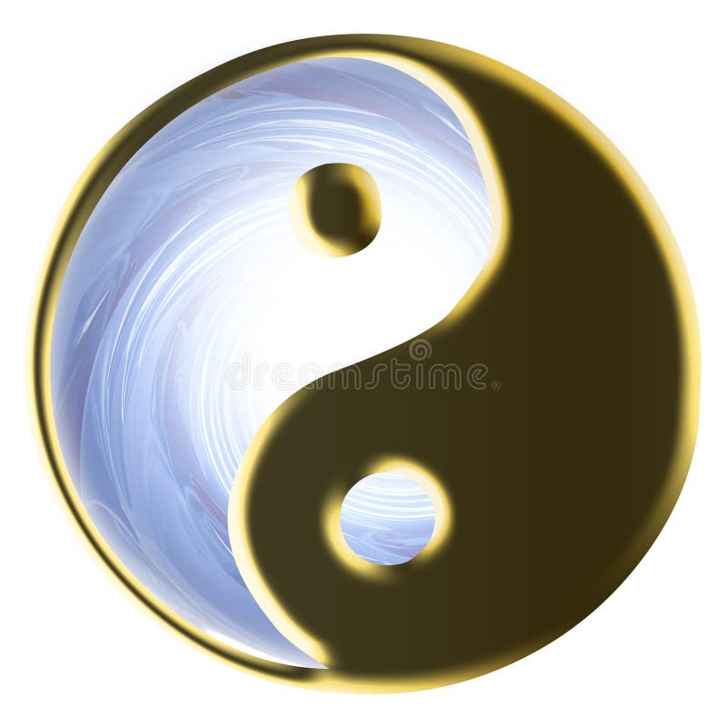 Golden Religious Tao or Tau Stock Image - Image of cosmic, center: 12036419