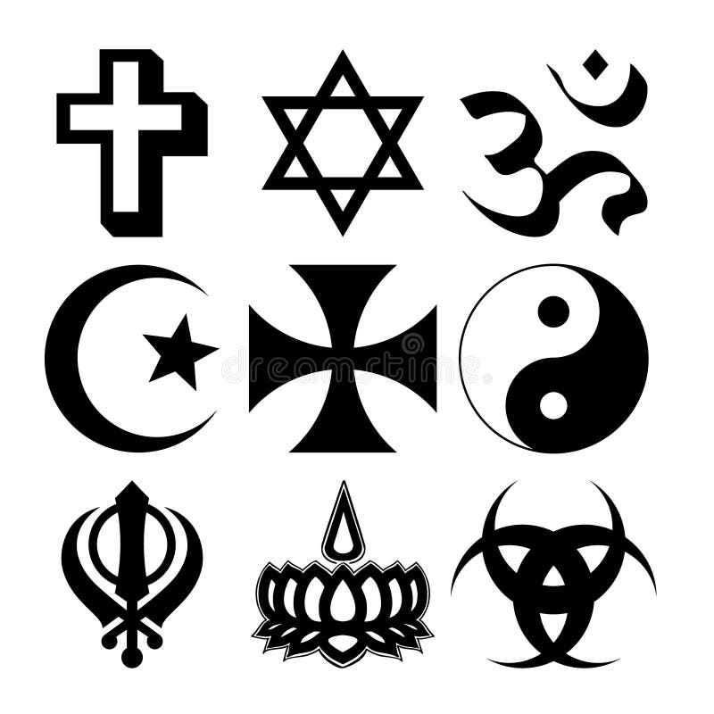 Religious Symbols Stock Illustration Illustration Of Moon 34704936