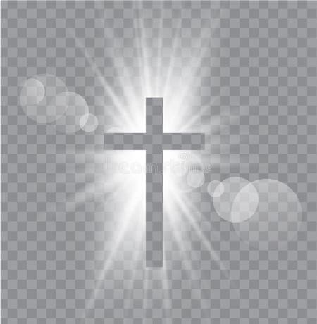 Religious Three Crosses with Sun Rays Stock Vector - Illustration of ...