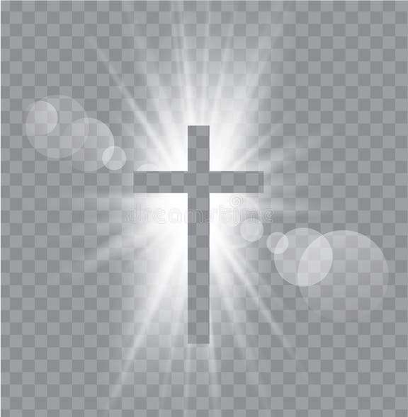Religious Three Crosses with Sun Rays Stock Vector - Illustration of ...