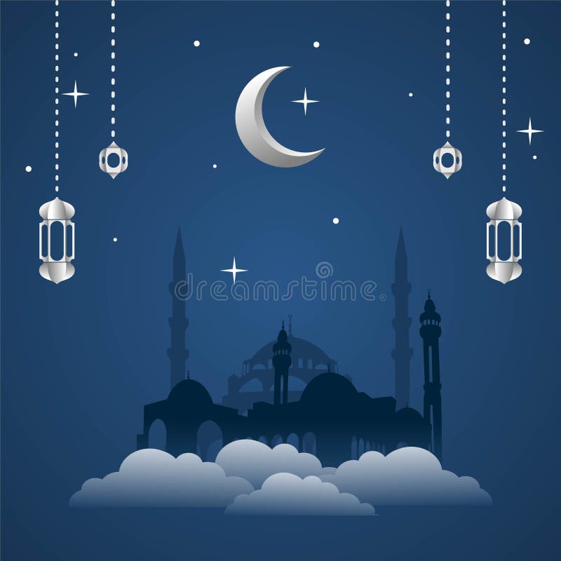 Happy Ramadhan with a Cheerful Theme Vector Design Illustration Stock ...