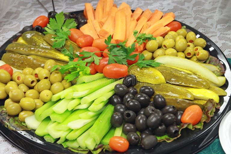 Relish Tray of Fresh Vegetables Stock Photo - Image of parsley, platter ...