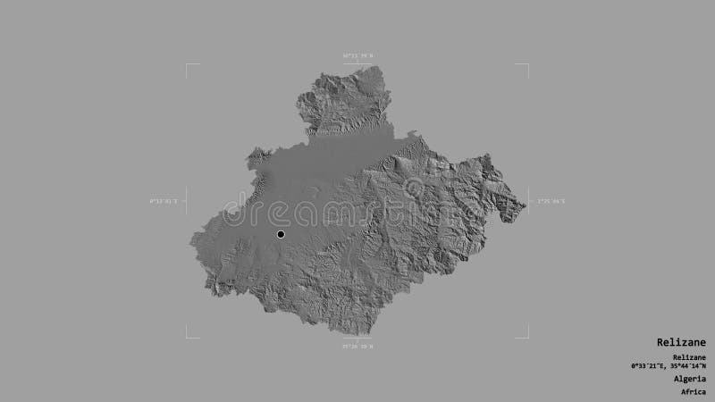 Relizane - Algeria. Bounding Box. Bilevel Stock Illustration ...