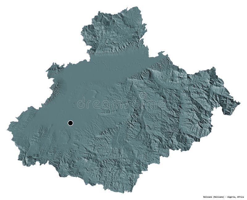 Relizane, Province of Algeria, on White. Administrative Stock ...