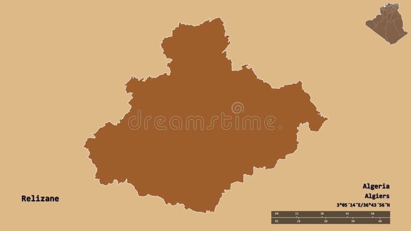 Relizane, Province of Algeria, Zoomed. Pattern Stock Illustration ...