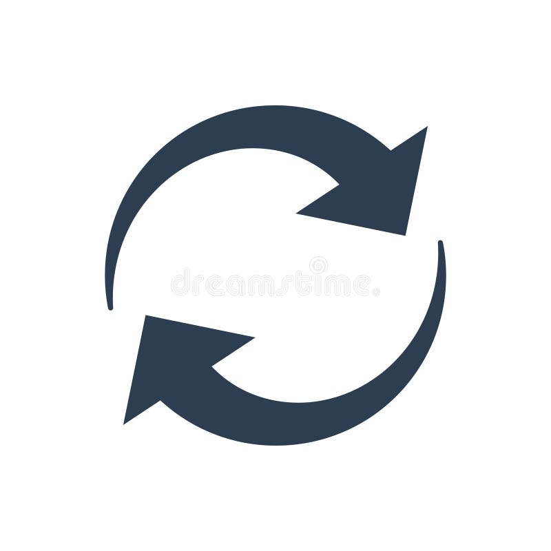 Reload Arrow Icon stock vector. Illustration of rotate - 123950223