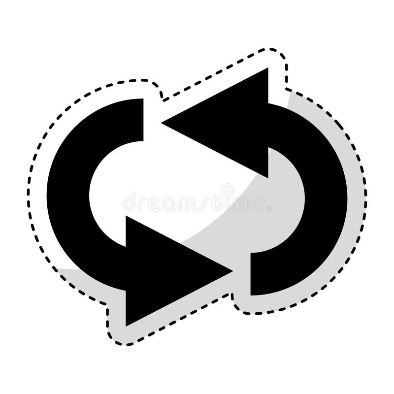 Reload arrow isolated icon stock vector. Illustration of perspective ...