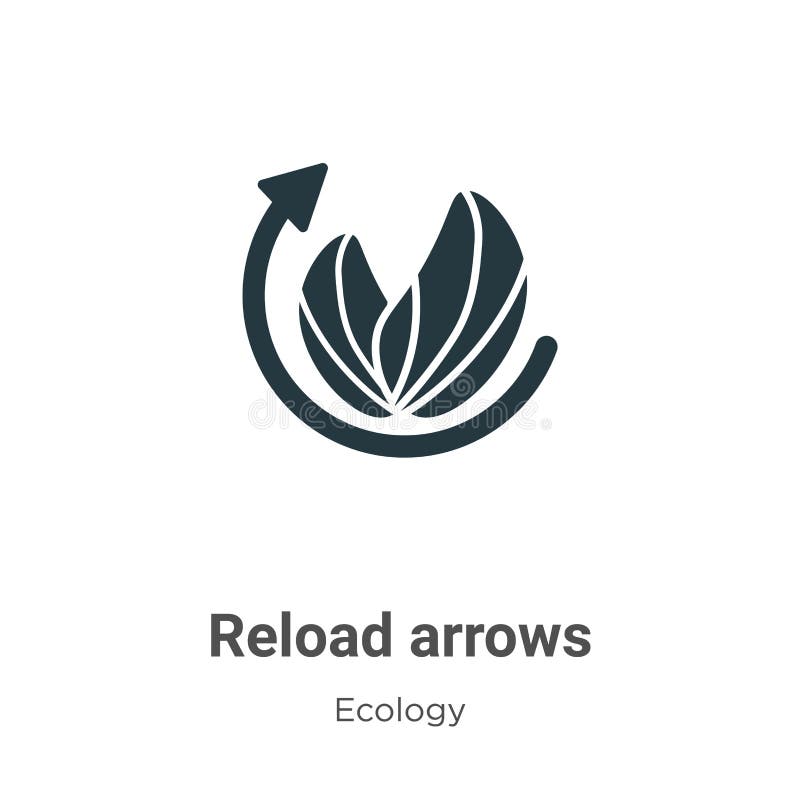 Reload Arrows Vector Icon on White Background. Flat Vector Reload ...