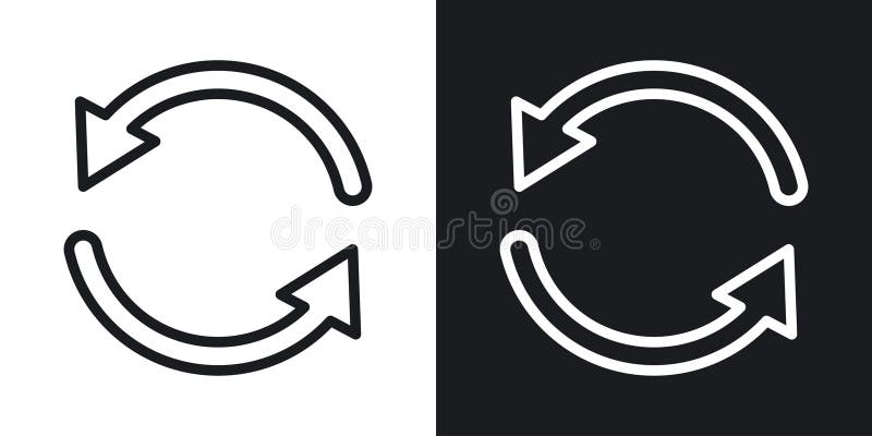 Reload Button Icon Vector in Trendy Flat Style. Refresh Symbol ...