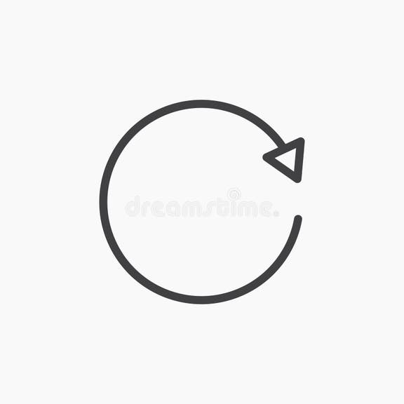 Reload Buttonline in Thin Line Black Color. Flat Simple Vector Symbols ...