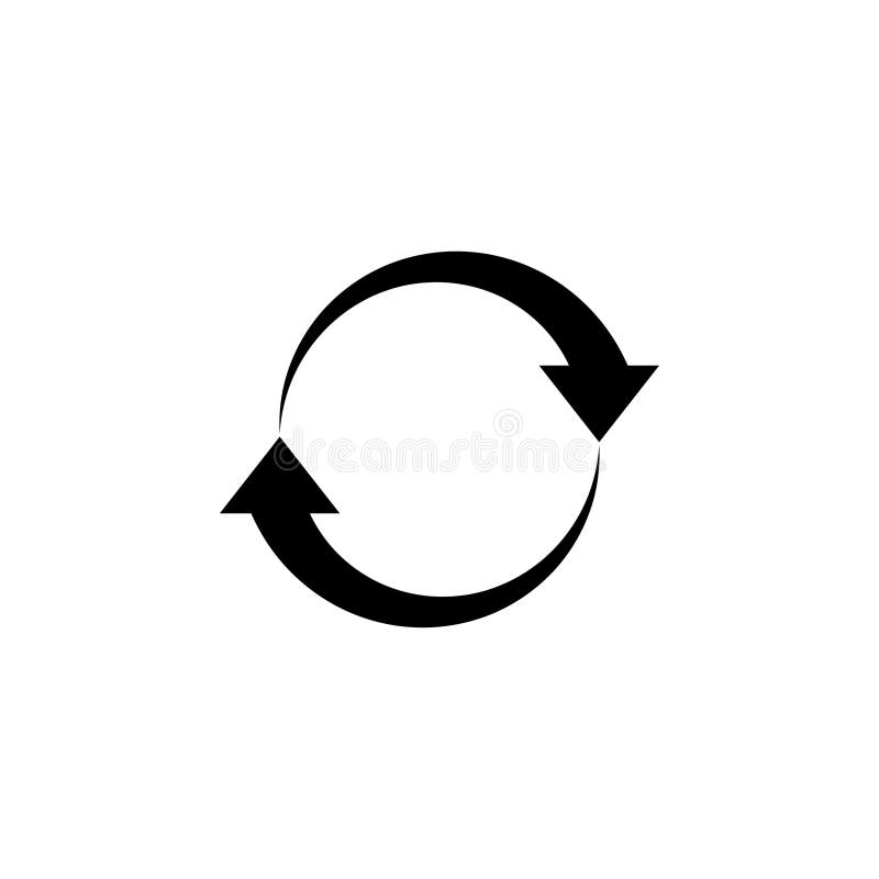 Reload 360 Circle Arrows Flat Vector Icon Stock Illustration ...