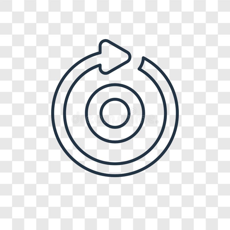 Reload Concept Vector Linear Icon Isolated on Transparent Background ...
