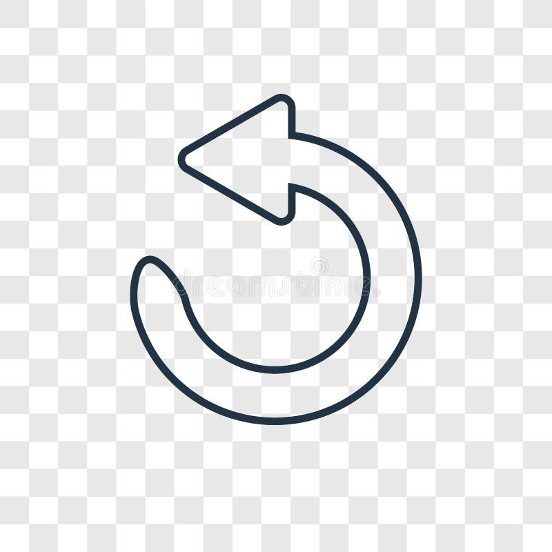 Reload Concept Vector Linear Icon Isolated on Transparent Background ...