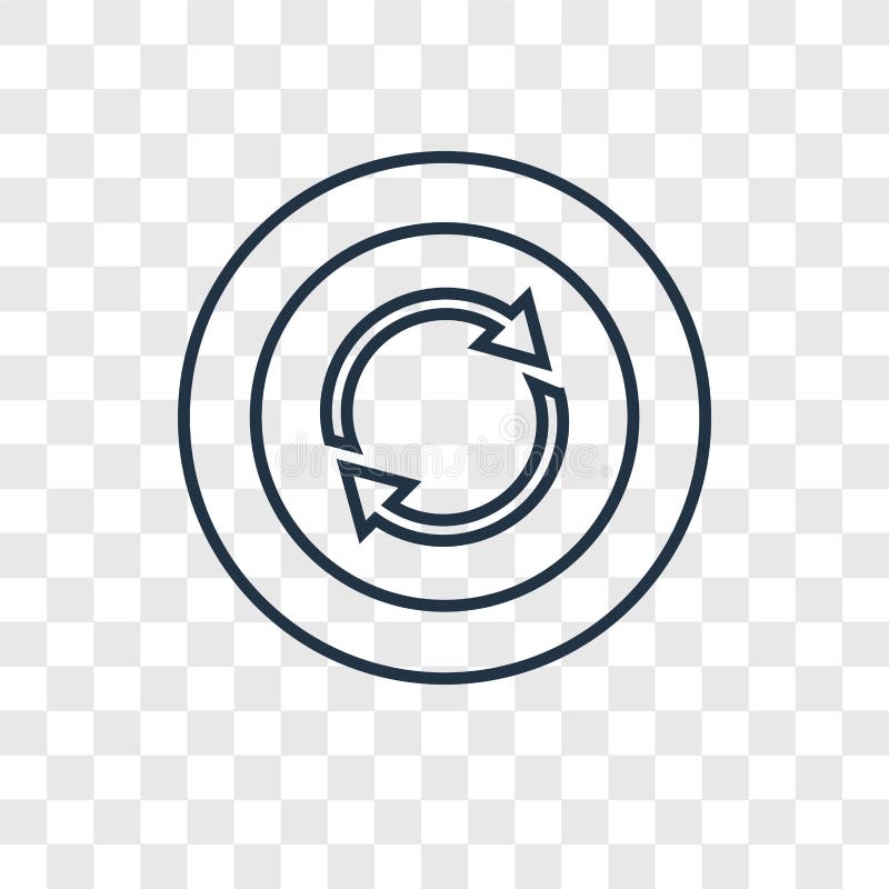 Reload Concept Vector Linear Icon Isolated on Transparent Background ...