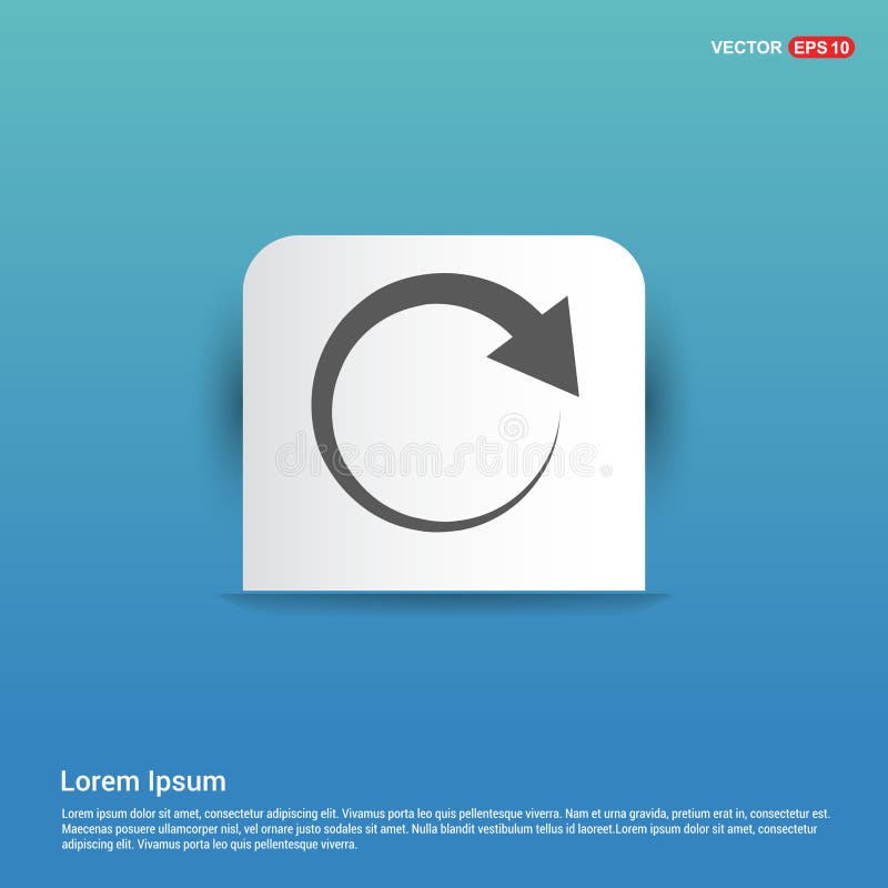 Reload Icon - Blue Sticker Button Stock Vector - Illustration of ...