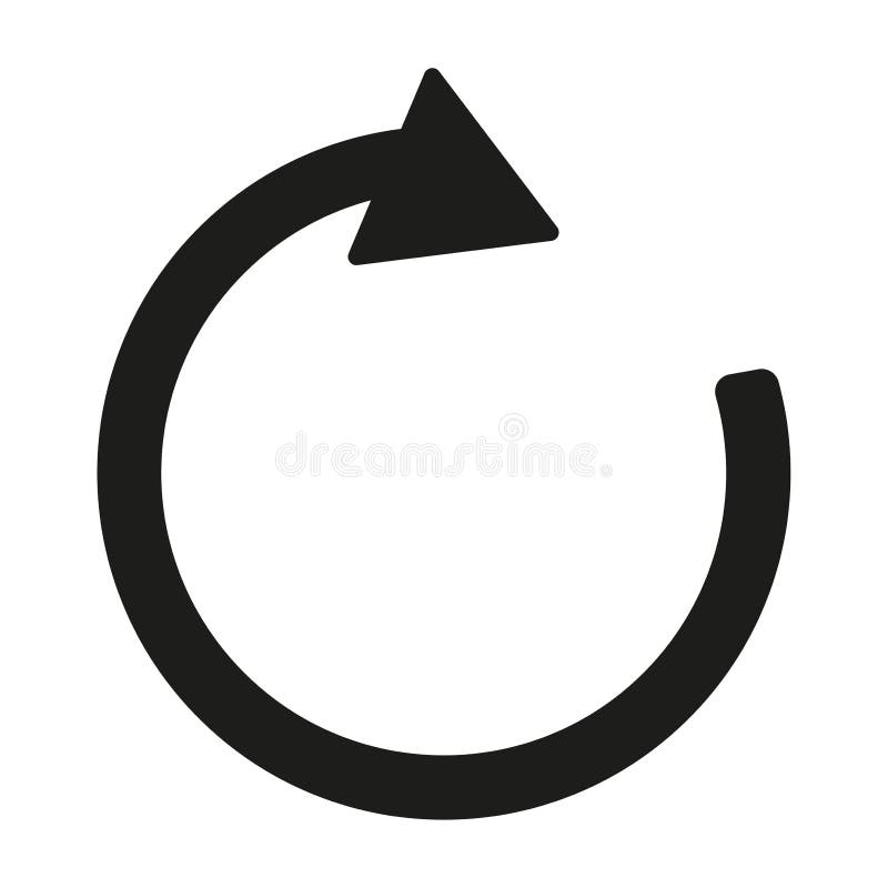 Reload Icon. Isolated Sign. App Button. Technology Concept. Black Shape ...