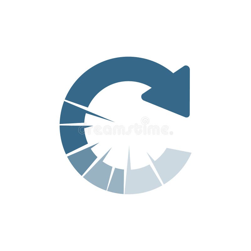Reload Logo Design Vector Stylish Loading Icon Circular Arrow Symbol ...
