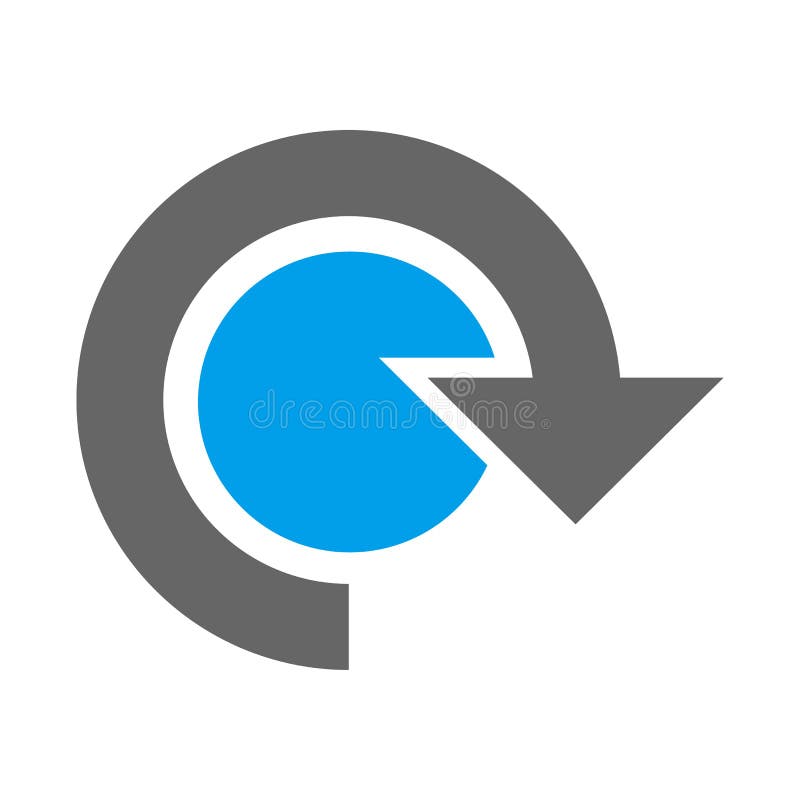 Reload Logo Design Vector Stylish Loading Icon Circular Arrow Symbol ...