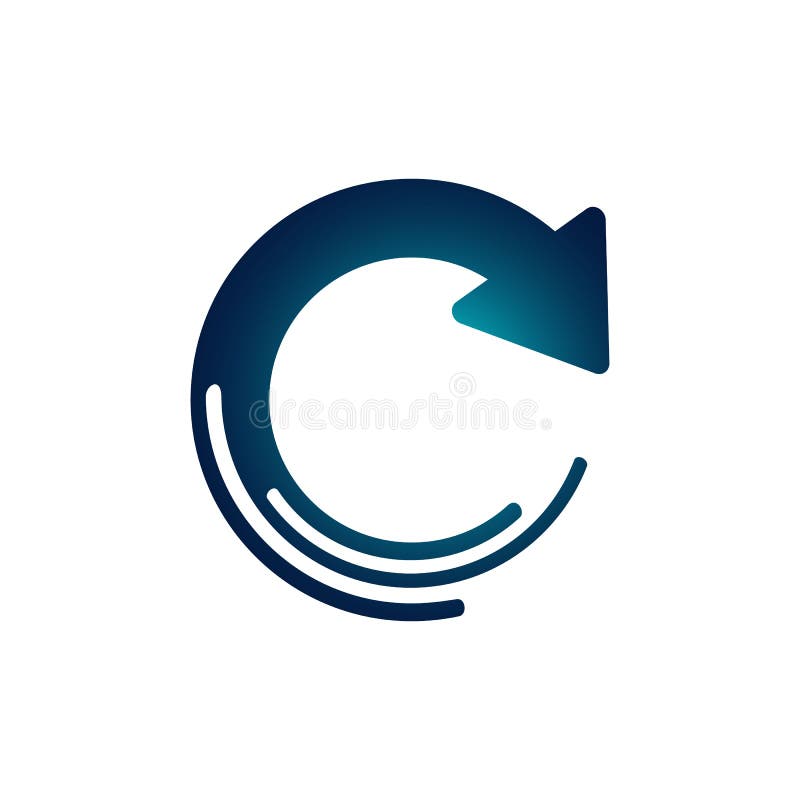 Reload Logo Design Vector Stylish Loading Icon Circular Arrow Symbol ...