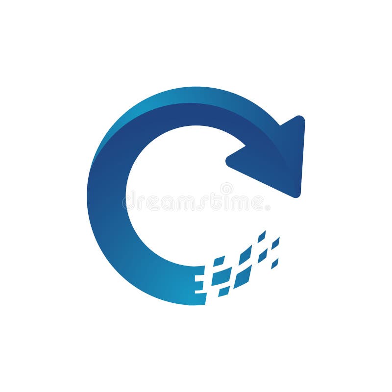 Reload Logo Design Vector Stylish Loading Icon Circular Arrow Symbol ...