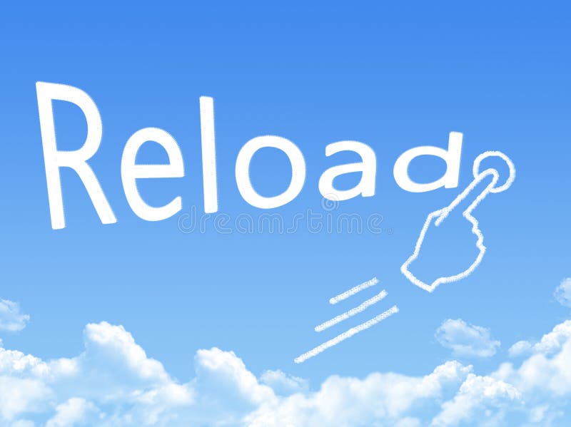 Reload message cloud shape stock illustration. Illustration of redo ...