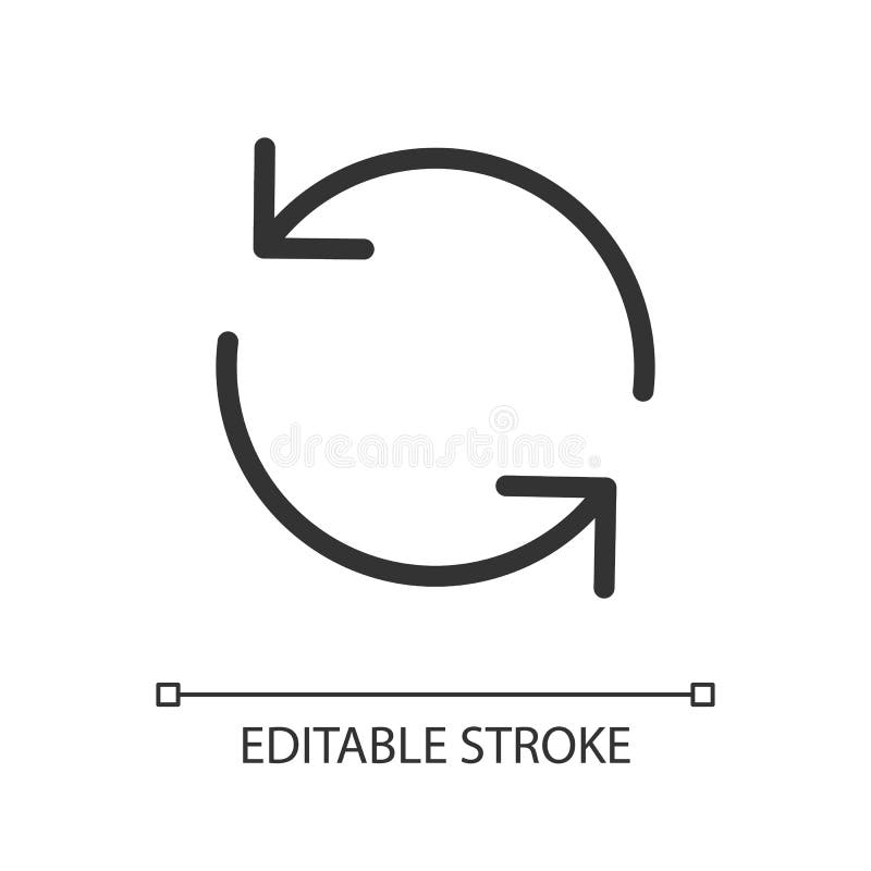 Repeat Pixel Perfect Linear Ui Icon Stock Vector - Illustration of page ...