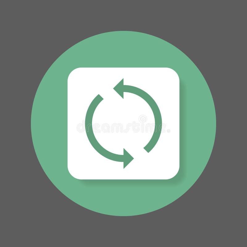Reload, Refresh Flat Icon. Round Colorful Button, Circular Vector Sign ...