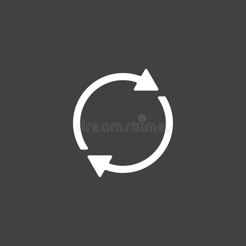 Reload Refresh Rotation Loop Pictogram. Reload Icon Vector, Solid ...