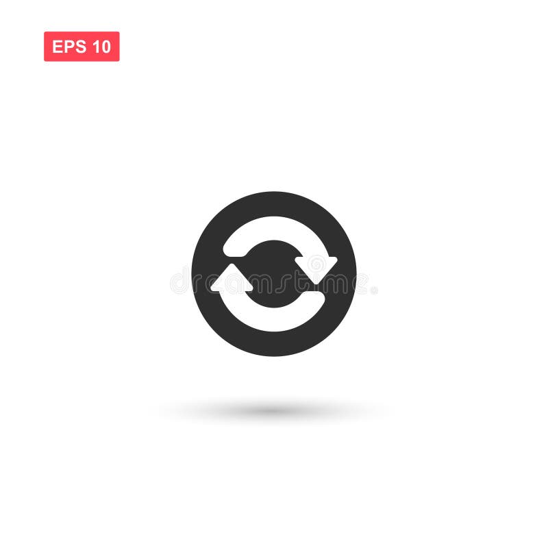 Reload Two Arrows Vector Icon Design Isolated Stock Vector ...