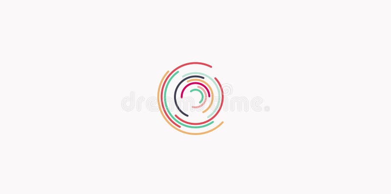 Modern Preloader with Loop Stripes and Progress Loading Sign on White ...