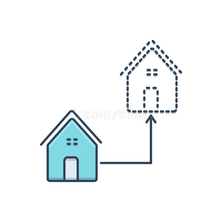 Color Illustration Icon for Relocate, Moving and Relocation Stock ...