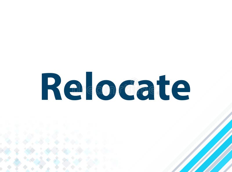 Relocate Modern Flat Design Blue Abstract Background Stock Illustration ...
