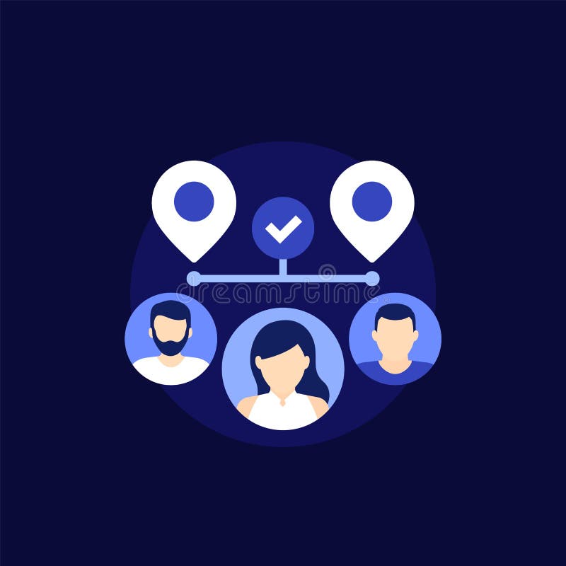 Relocate, Team Relocation Vector Icon Stock Vector - Illustration of ...