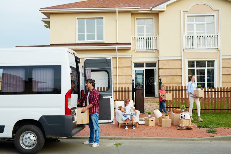 Relocation of family stock photo. Image of residential - 90289352