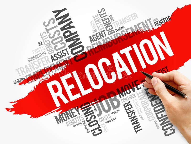 Relocation Word Cloud Collage, Business Concept Stock Image - Image of ...