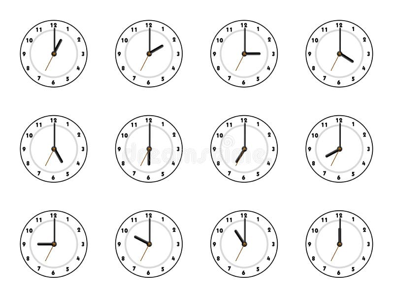 Reloj 12 stock de ilustración. Ilustración de manera - 13709376