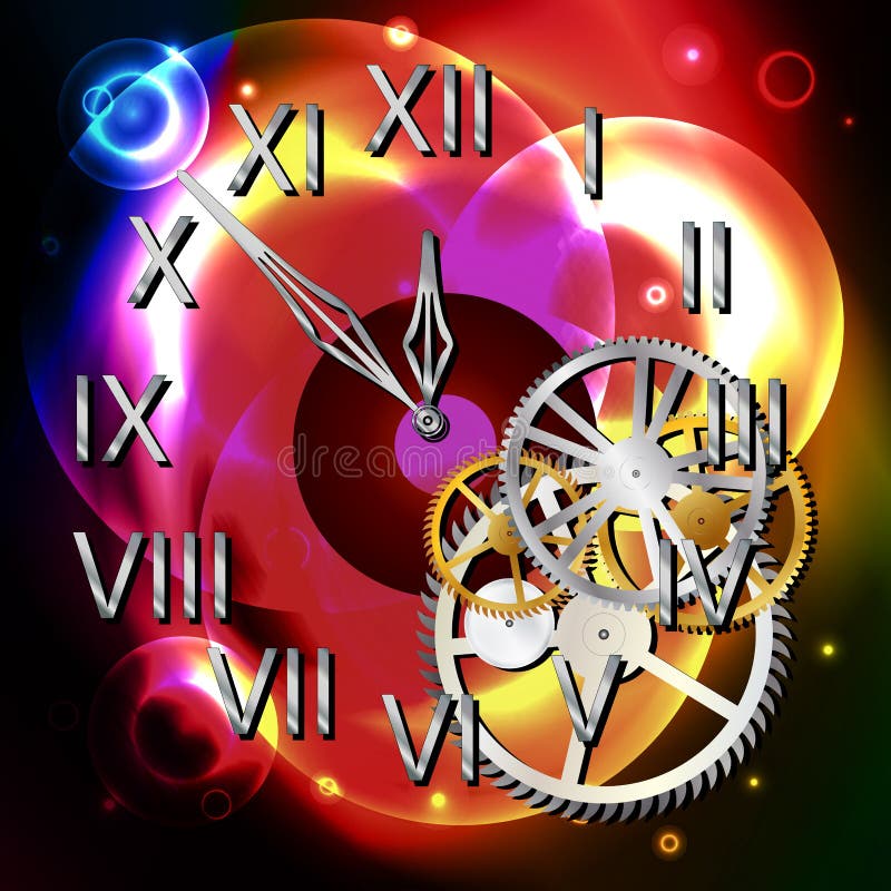 Reloj abstracto stock de ilustración. Ilustración de magia - 24816054