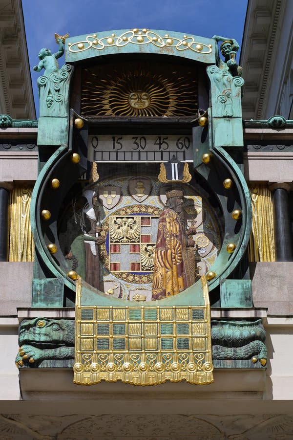 Reloj Anker En El Fondo De Los Edificios En Viena Imagen editorial ...