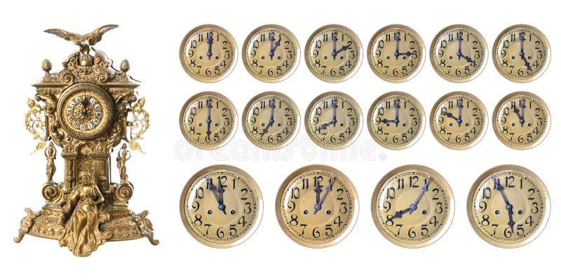 Reloj antiguo viejo foto de archivo. Imagen de minutos - 5296452