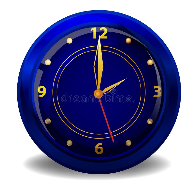 Reloj azul, ejemplo 3D stock de ilustración. Ilustración de clockwise ...