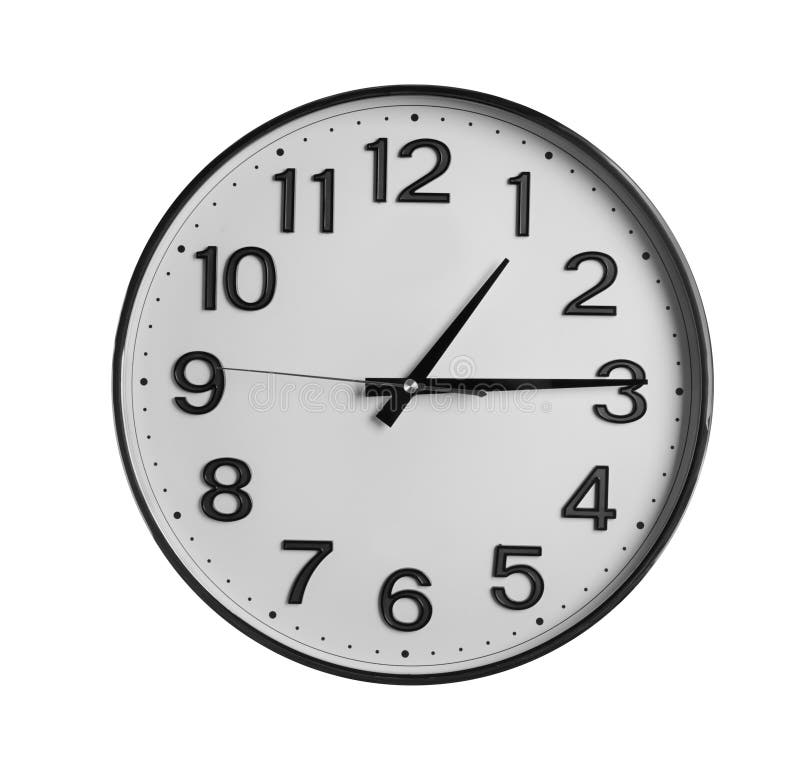 Reloj Circular Elegante Aislado En Blanco. Elemento Interior Foto de ...