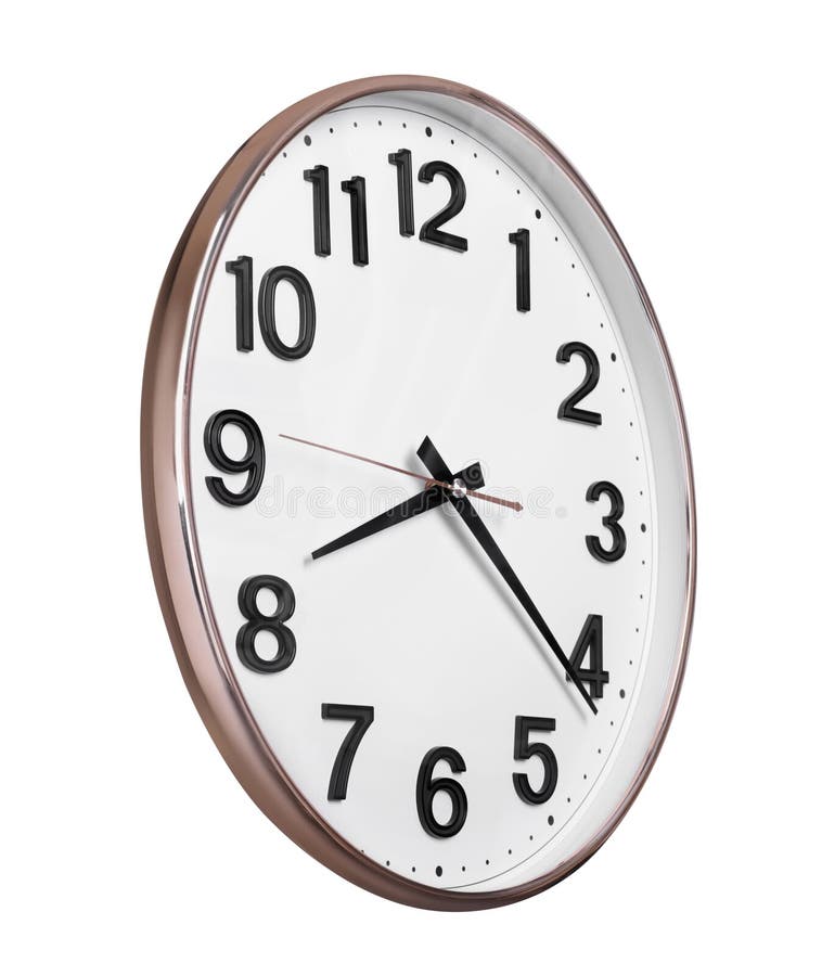 Reloj Circular Elegante Aislado En Blanco. Elemento Interior Imagen de ...